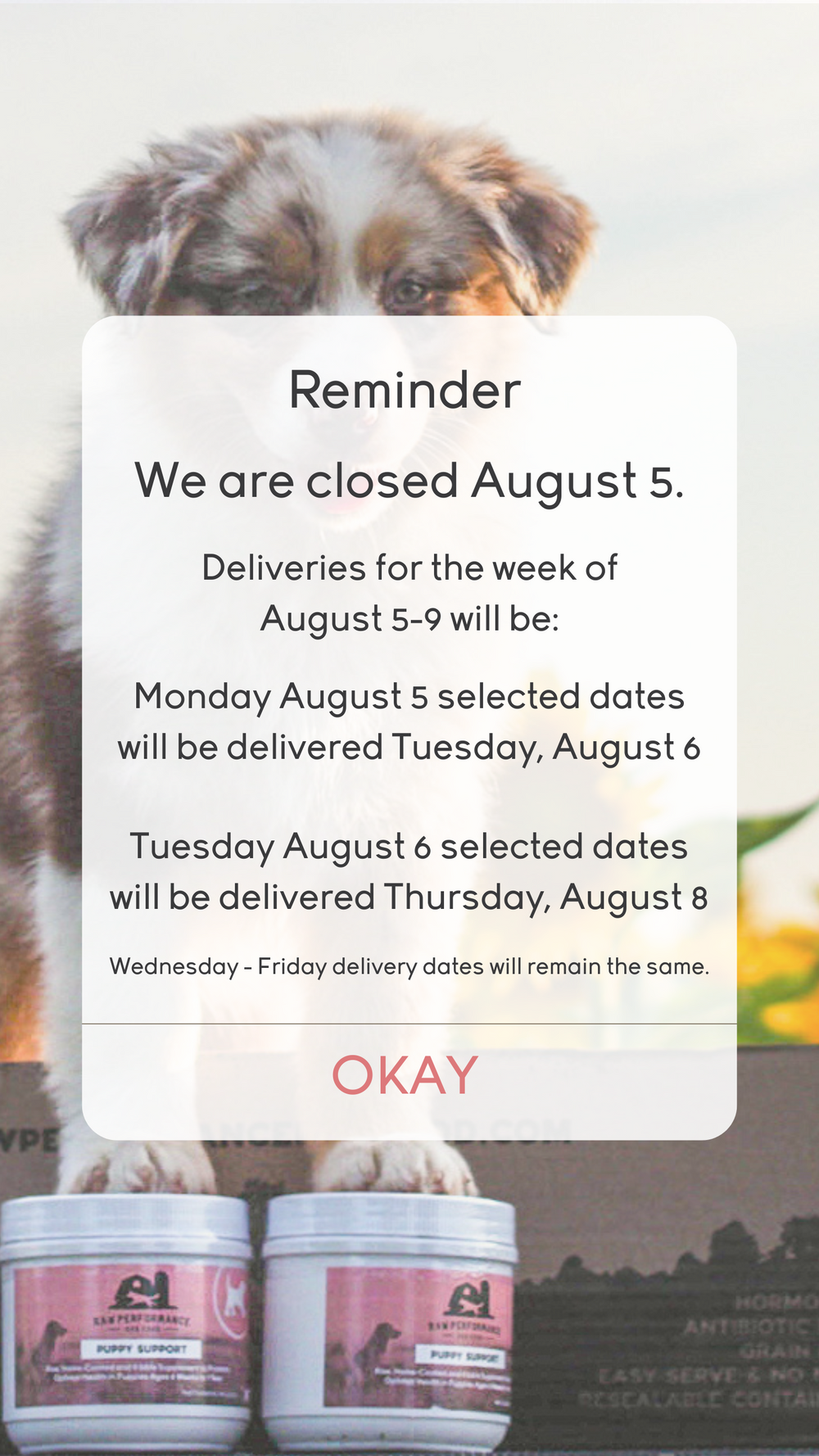 Raw Performance Dog Food | Fresh Raw Dog Food Delivery | Ontario