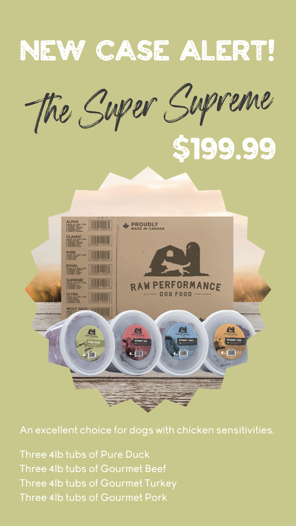 Raw Performance Dog Food | Fresh Raw Dog Food Delivery | Ontario